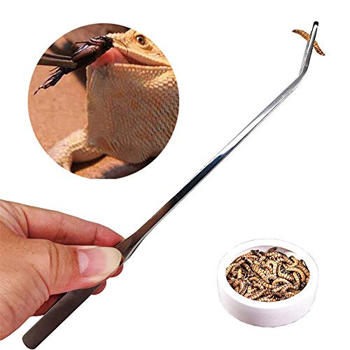 Reptile Feeding Tool Set,Feeding Clip and Long Tweezers for Hamsters,Insects,Turtle,Snake,Spider,Frog,Gecko,Chameleon and Other Small Animals