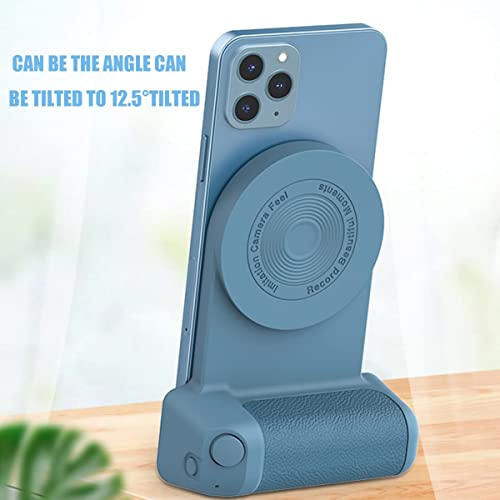 Magnetic Camera Handle Bluetooth Bracket, Magnetic Handle Photo Stand, Selfie Phone Camera Grip (No Wireless Charge, Purple)