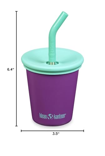 KLEAN KANTEEN Sparkling Grape Kid Cup with Straw Lid, 1 EA