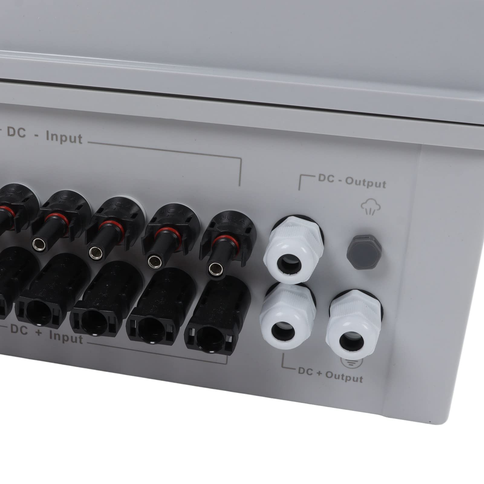 Focket 8 String PV Combiner Box, Waterproof Solar Combiner Box with 80A Circuit Breaker, 10A Rated Current , Arreste & Solar Connector for On/Off Grid Solar Panel System