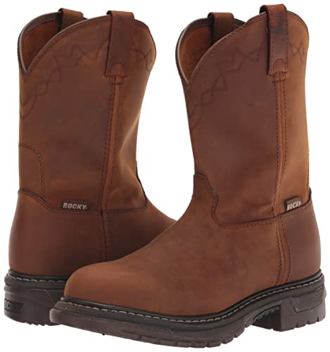 Rocky Men's Original Ride Western Boot, Trail Brown, 9 Wide