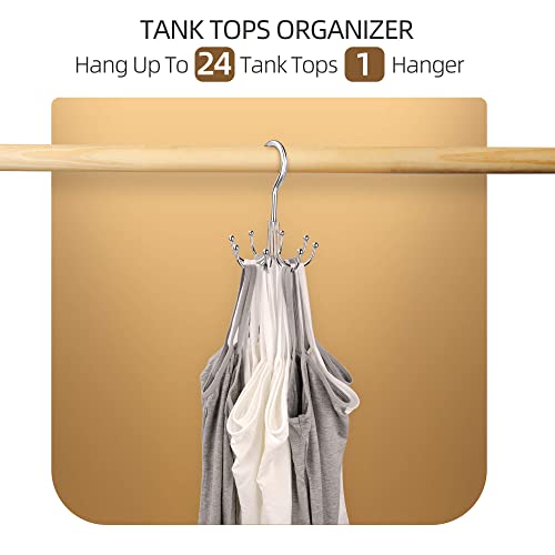 ZEDODIER Belt Hanger, Belt Rack Closet Accessories Organizer, Maximum 24 Storage Capacity, Hanging Holder Storage Hook for Belt, Bra, Tank Top, Tie, Scarf, Purse