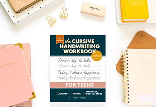 The Cursive Handwriting Workbook for Teens: Learn the Art of Penmanship in this Cursive Writing Practice book with Motivational Quotes and Activities for Young Adults and Teenagers