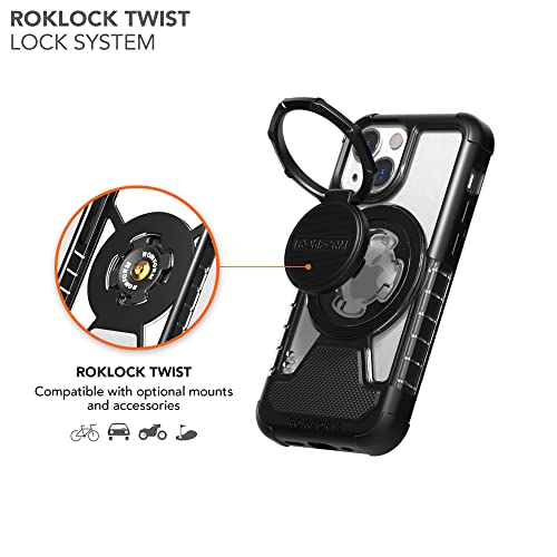 Rokform - iPhone 13 Mini Case, Crystal Series, Dual Magnet Plus MagSafe Compatible, Slim Magnetic Clear Apple Case, iPhone Cover with RokLock Twist Lock, Drop Tested Armor (Clear)