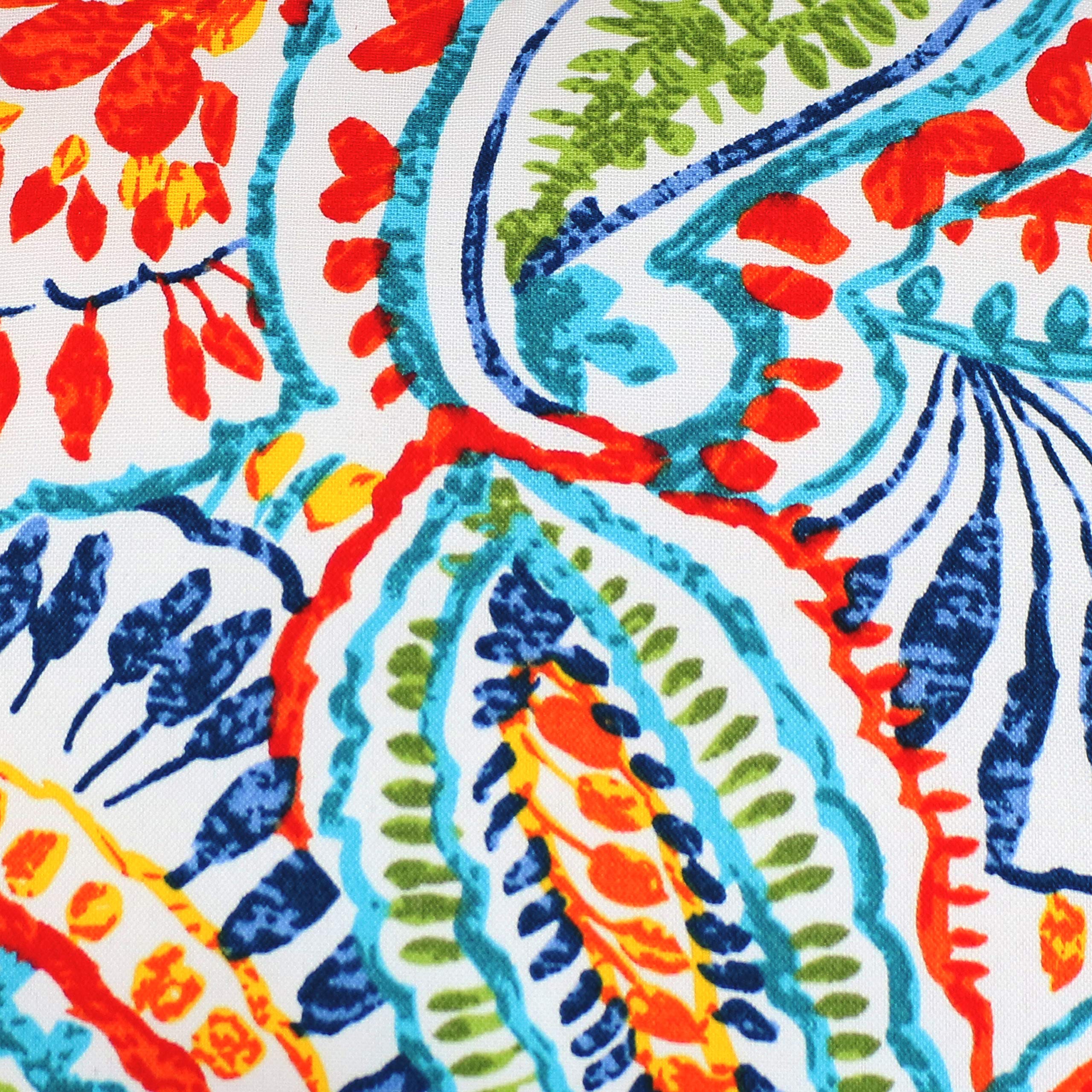 Sunnydaze 16-Inch Square Decorative Outdoor Throw Pillows - Set of 2 - Bold Paisley - for Indoor and Outdoor Use