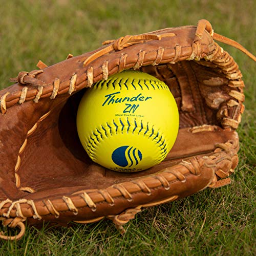 DUDLEY 12" USSSA Thunder ZN Slowpitch Classic M Stamp Softball - 12 pack