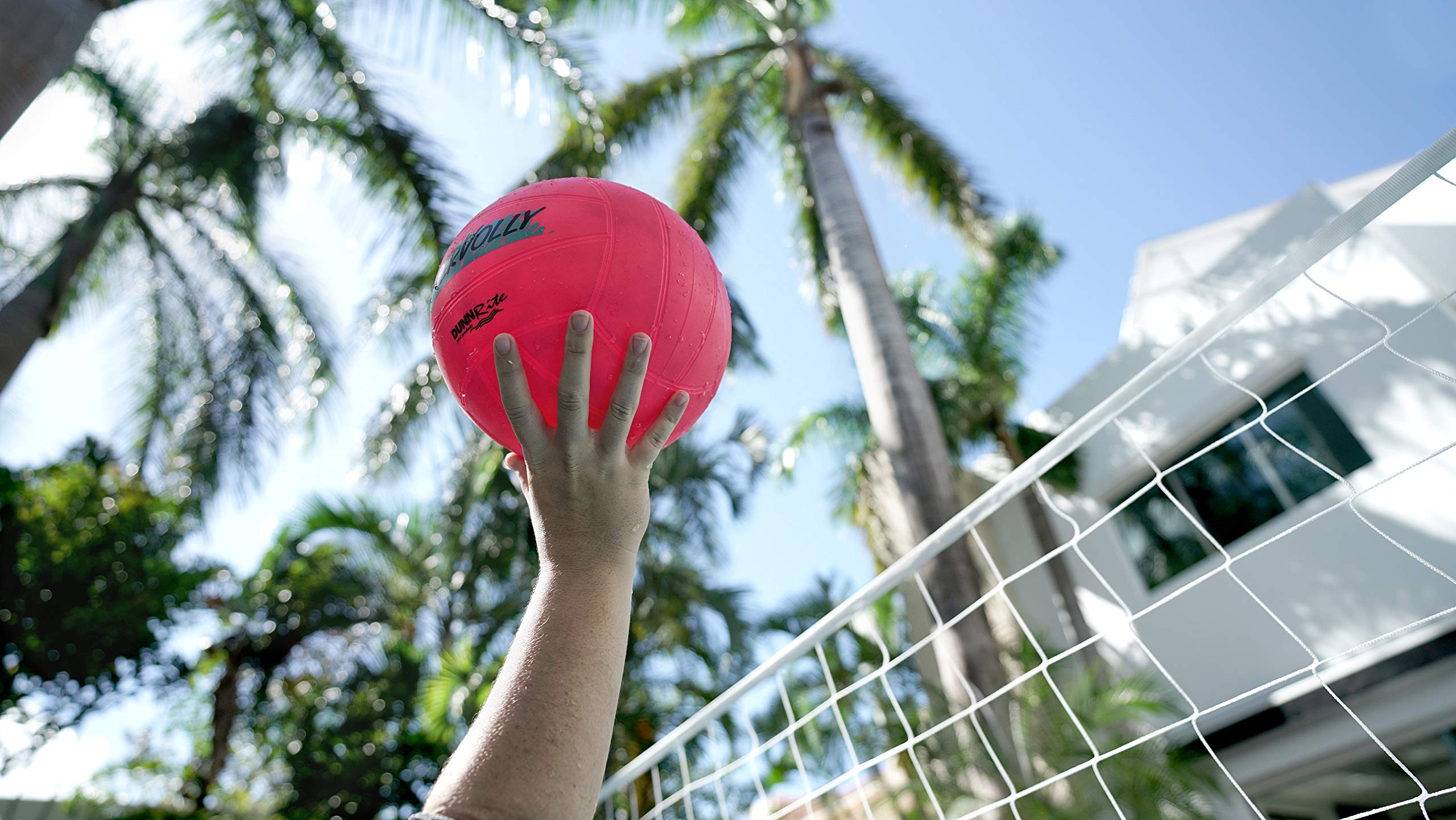 DUNNRITE Products Outdoor Pool and Beach Volleyball Choose from Two Colors (Hot Pink)