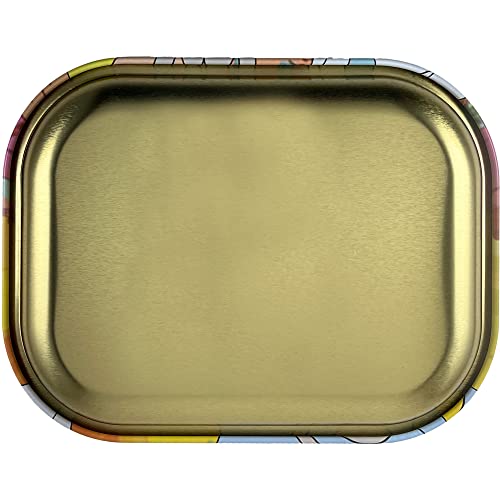 Long Neck Supply - Metal Rolling Tray Storage Smoke Accessories Cigarette Trays for Magnetic Set Kit - Peeled Eyes 7" x 5.5"…