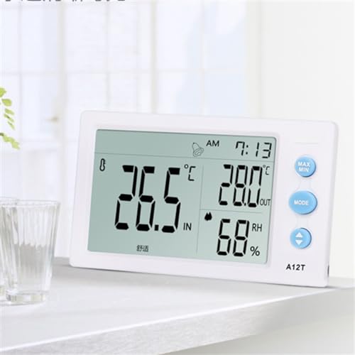 LNYHLXS Digital Large Screen Temperature and Humidity Meter Home Indoor Electronic Thermometer Hygrometer Outdoor