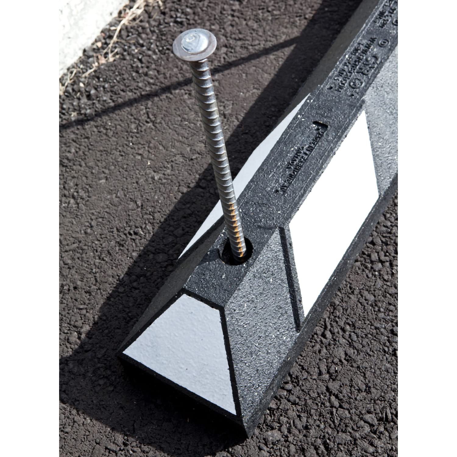 SmartSign Rebar Spikes - Pack of 4, Length 14", Diameter 1/2", Heavy Duty Metal Rebar Stakes for 6ft Parking Curbs/Wheel Stop/Speed Bump, Silver, Made in USA