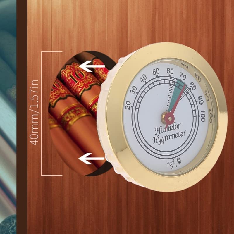 LNYHLXS Mini Household Guitar Case Cigar Hygrometer Cigar Hygrometer High Precision Meter Tobacco Humidor