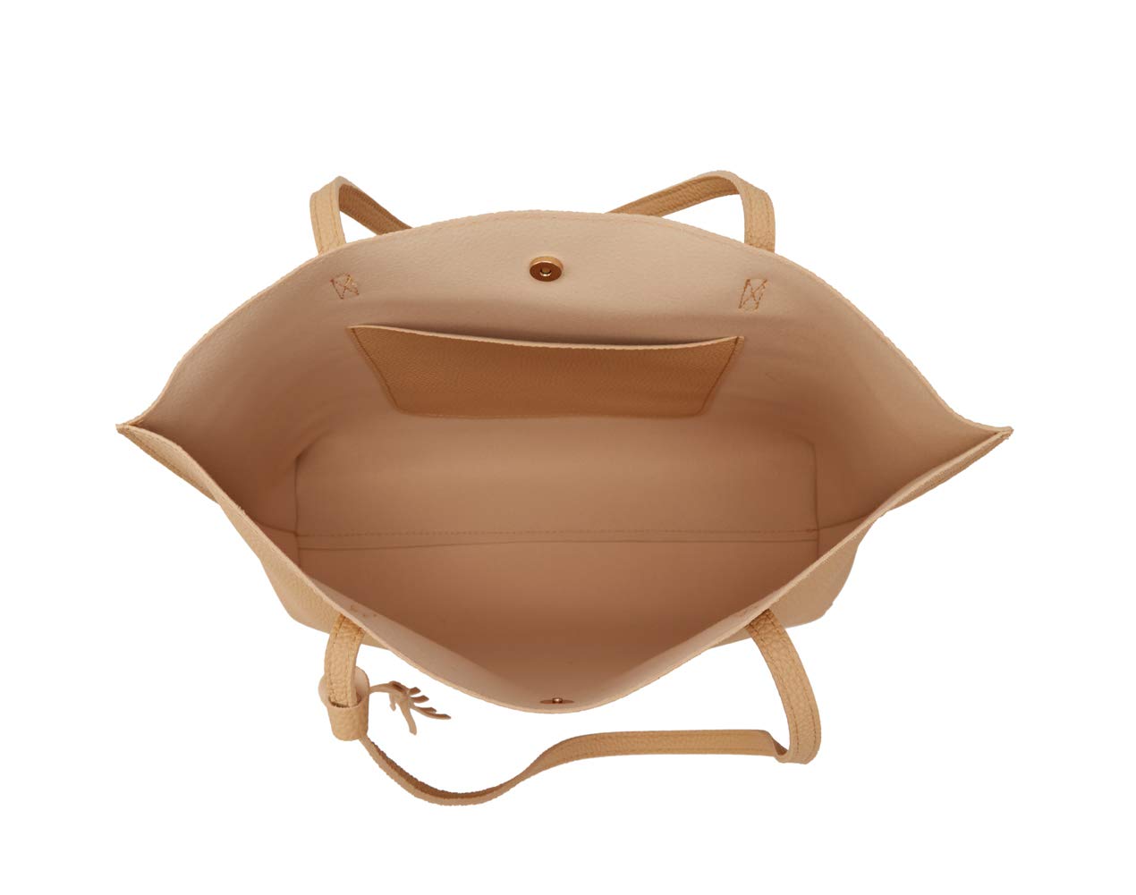 Dreubea Women's Soft Faux Leather Tote Shoulder Bag from, Big Capacity Tassel Handbag Tan
