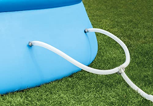 Intex 26175EH Easy Set 18 Feet by 48 Inch Round Inflatable Outdoor Backyard Above Ground Swimming Pool Set with Cover, Ladder, and Filter, Blue