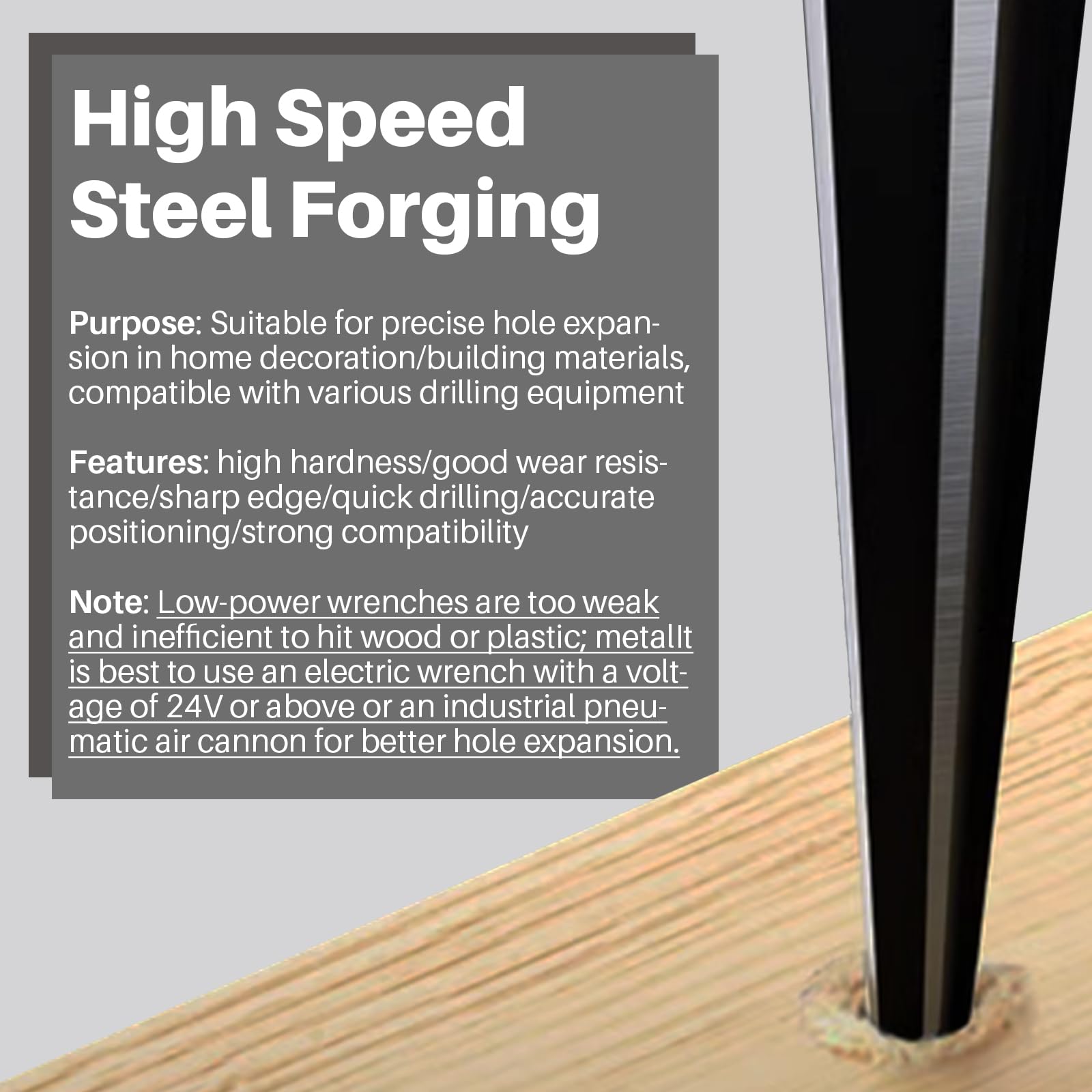 Mrosnail Tapered Reamer Set with T Handle, 3-13mm (1/8''-1/2'') & 5-16mm (3/16"-5/8") 6 Fluted, Carbon Steel Hex Shank for Guitar Woodworking - 2pcs