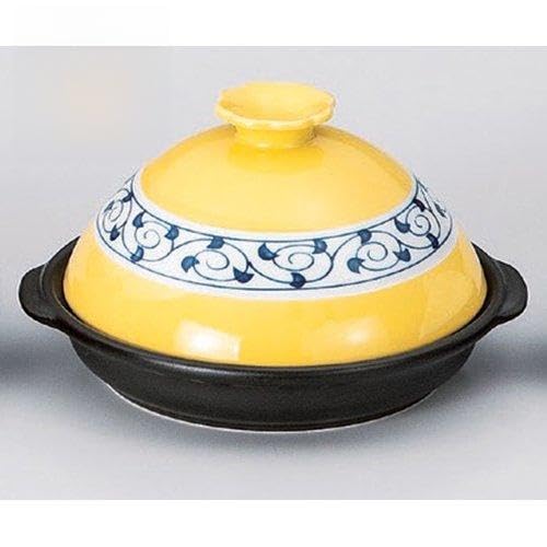 Set of 10 tazin Pot Yellow Color Arabesque tazin Pot [23 x 21 x 13 cm] 美濃 Burn Flame 和食 Mincer Liquor Kagurazaka Inn Industrial