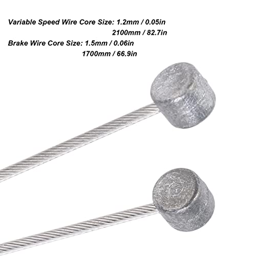 Jeanoko Variable Speed Brake Cable, Mountain Bike Wire Core Heat Resistance Stable Movement for Cycling