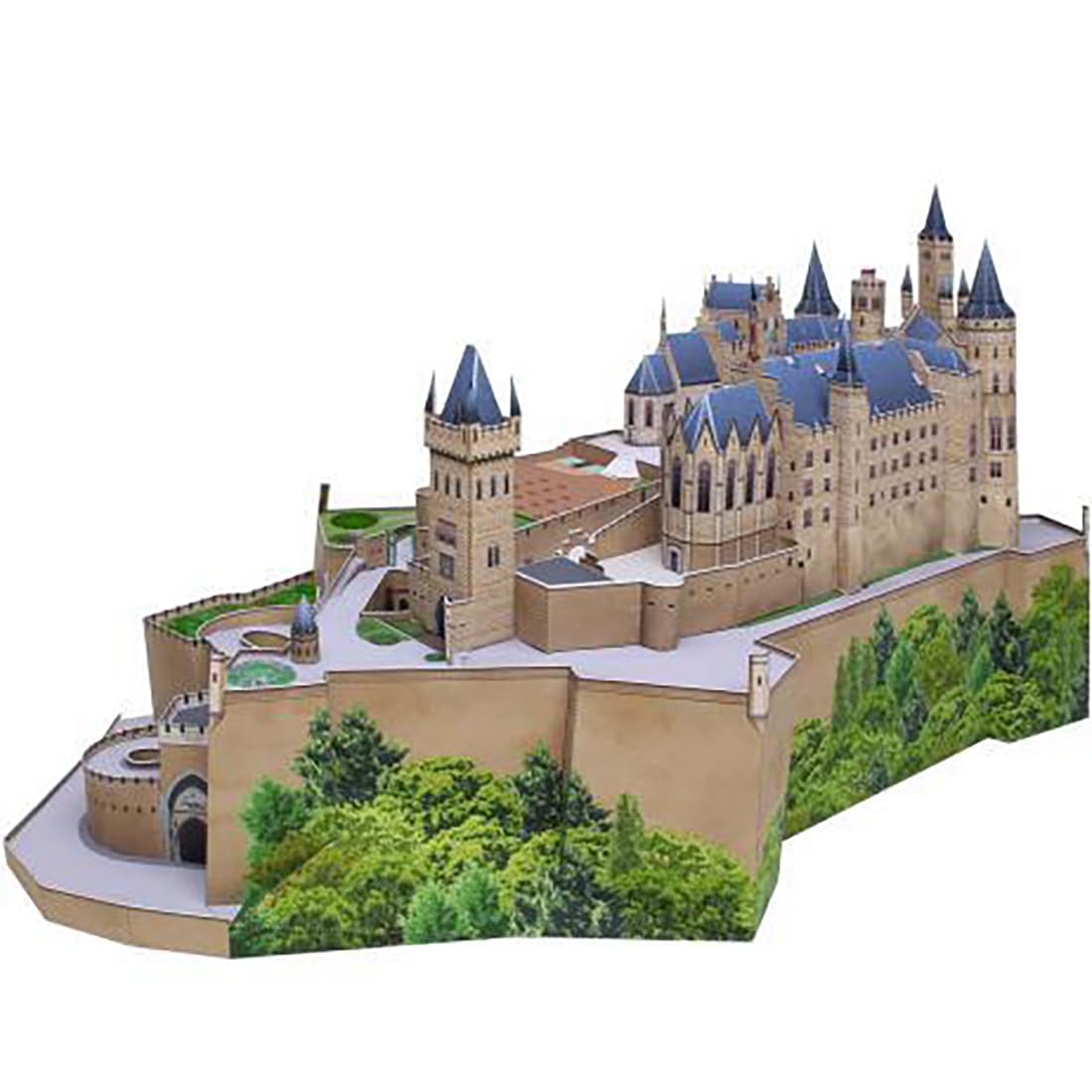 Germany Architecture Building Model Kits Burg Hohenzollern Castle Building 13.8"*7.9‘"*7.5" DIY 3D Paper Puzzles for Adults and Teens Model Building