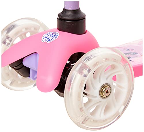 My Little Pony Self Balancing Kick Scooter with Light Up Wheels, Extra Wide Deck, 3 Wheel Platform, Foot Activated Brake, 75 lbs Limit, Kids & Toddlers Girls or Boys, for Ages 3 and Up