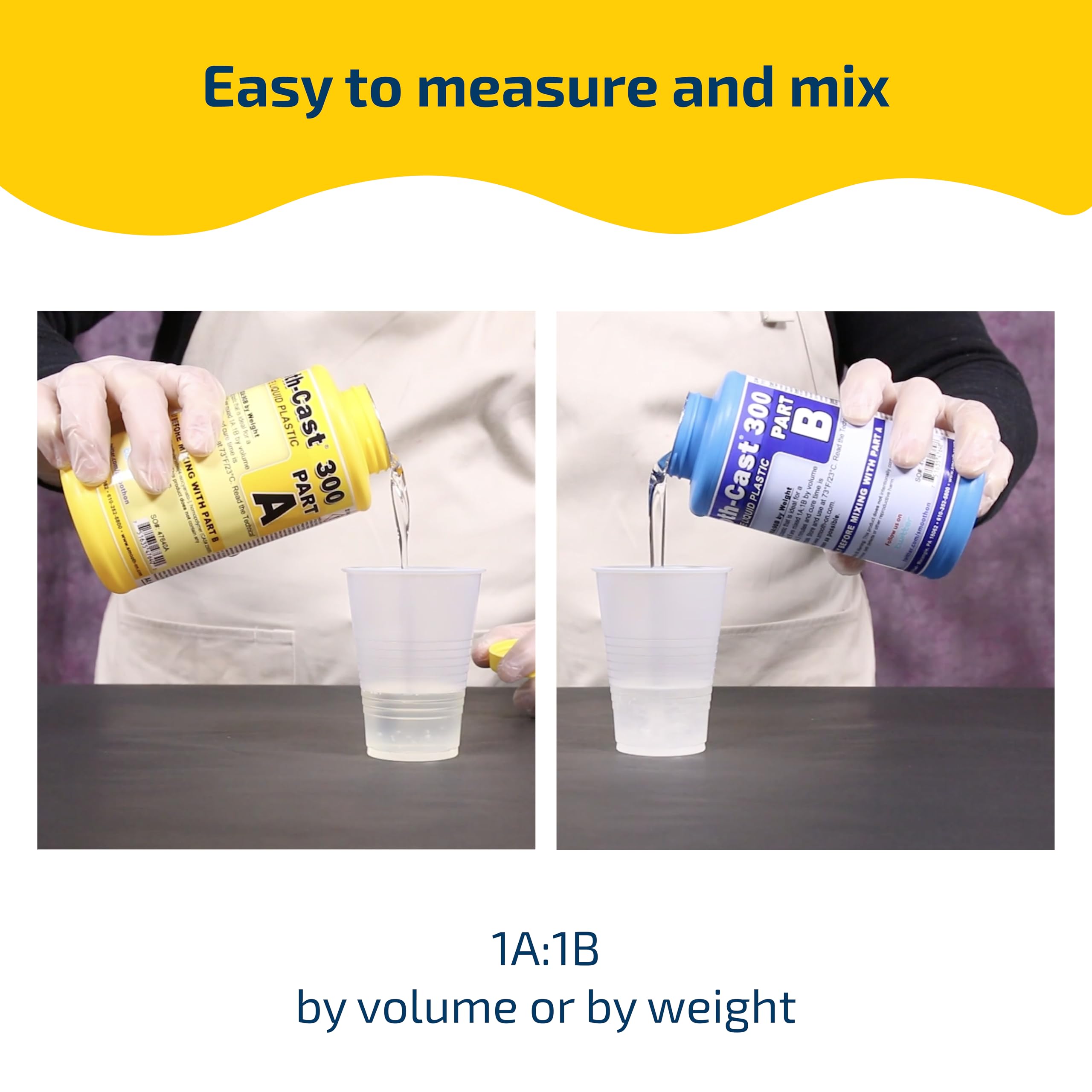 Smooth-Cast™ 300: Bright White, Low Viscosity, Liquid Plastic Casting Resin - Pint Unit