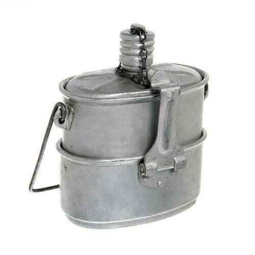 Eosphorus Original USSR Airborne Soldier 3-in-1 Canteen Kit Aluminum Metal Griddle Water Flask Mess Pot