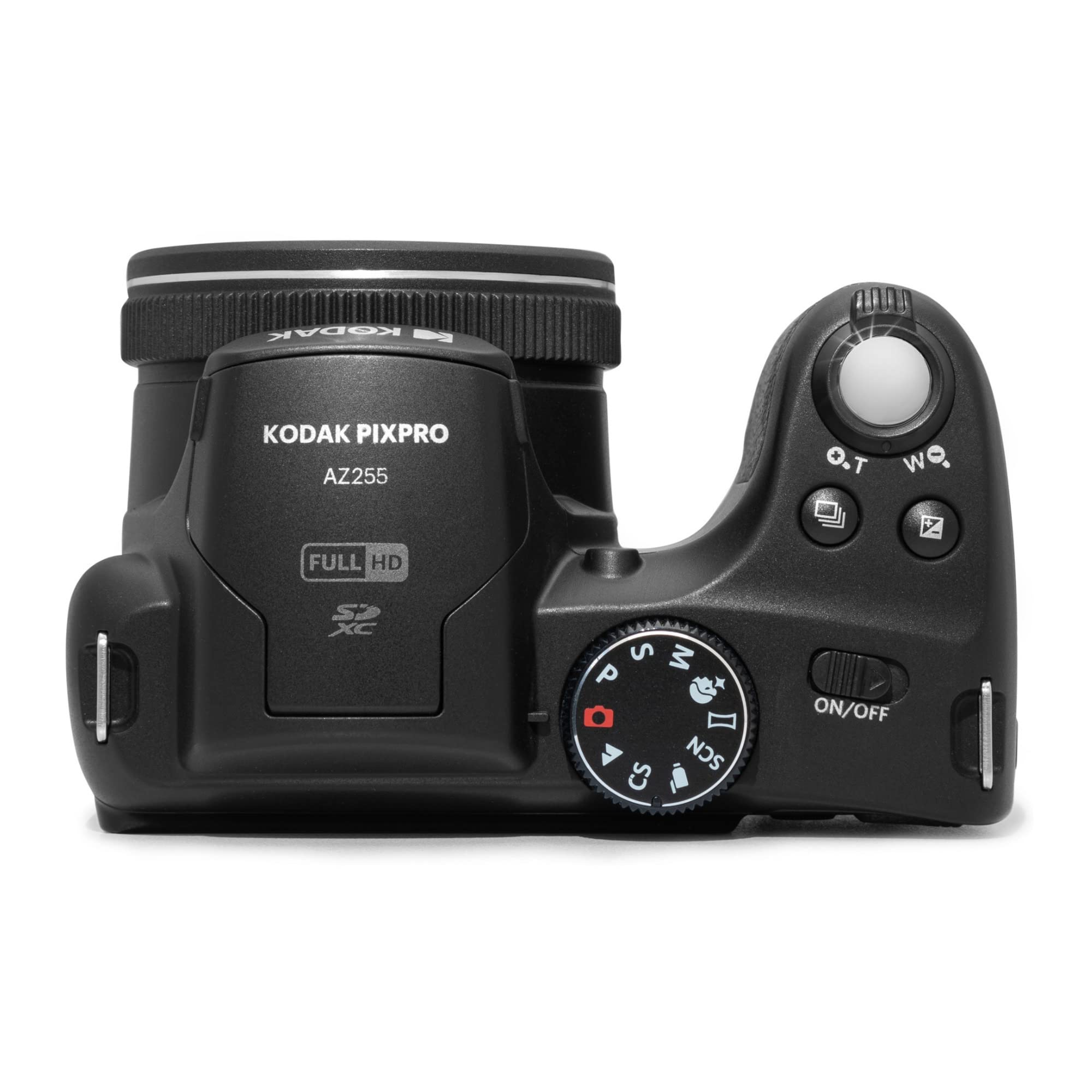 Kodak PIXPRO AZ255 Astro Zoom 16MP Digital Camera (Black) Bundle with 64GB Memory Card, High-Performance Alkaline AA Batteries (4-Pack), Camera Case and Accessory (4 Items)