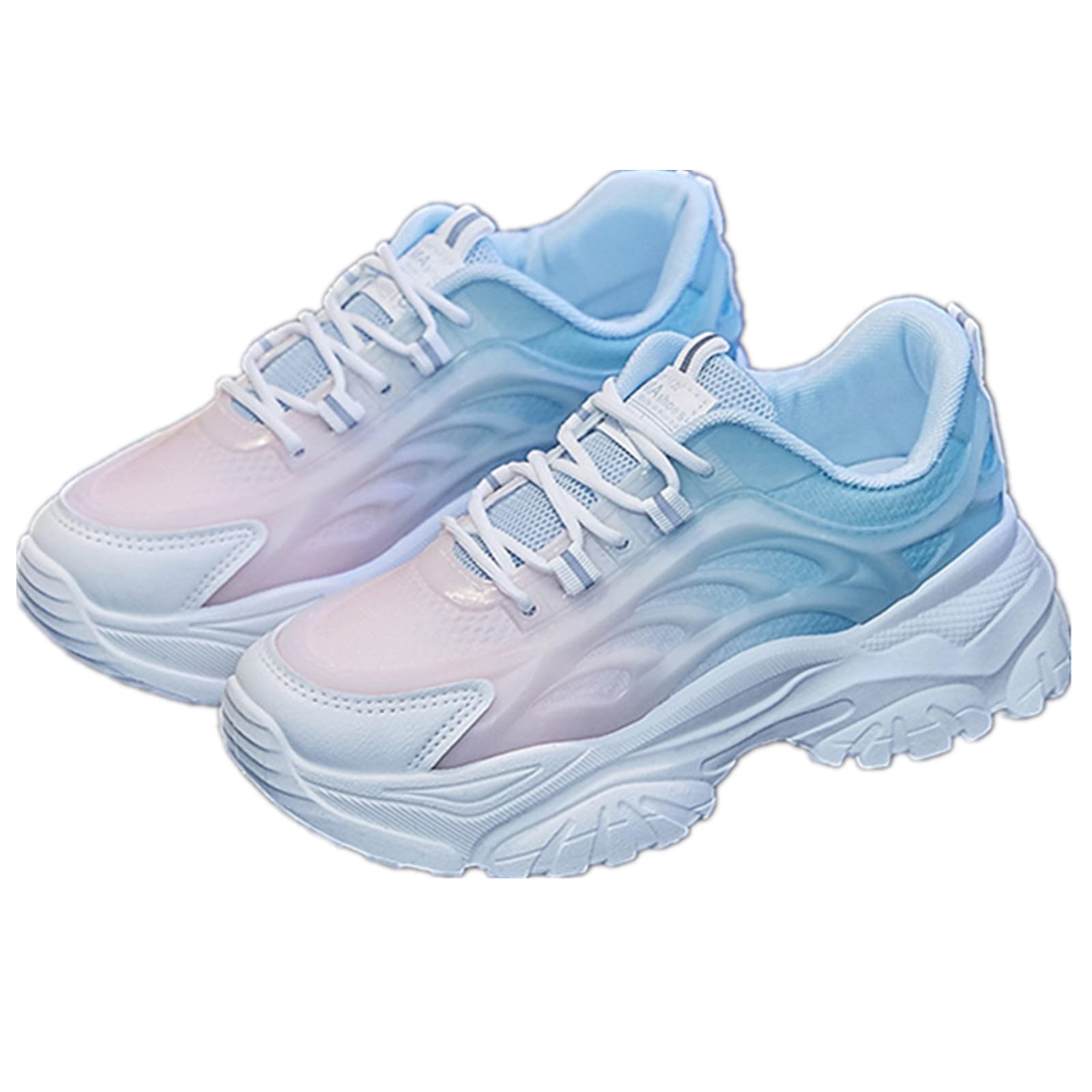 FOFJR Womens Walking Shoes Non Slip Sneakers Comfortable Tennis Running Shoes Blue