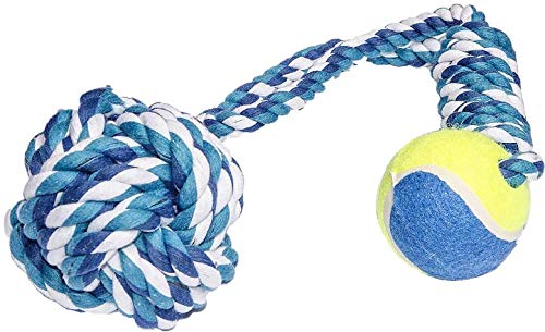 RITE-HITE Rope Dog Toys - for Small, Medium, and Large Size Dogs, Includes Ball, Made for Aggressive chewers and Great for Teething (Large)