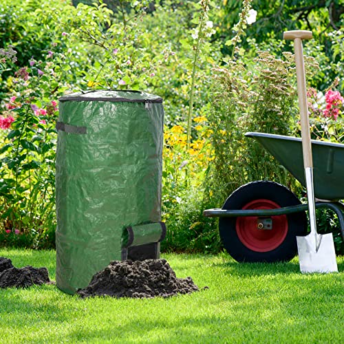 MyLifeUNIT Compost Bin Bag, Reusable Garden Yard Waste Bag, 34 Gallon (1 Pack)