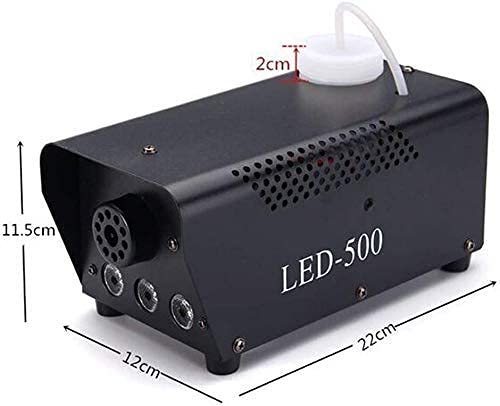 Fog Machine 500W Smoke Machine with RGB LED Lights 2000 CFM Huge Fog with Wireless and Wired Remote Control for Parties Halloween Wedding Christmas Dance DJ