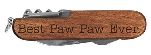 Paw Paw Knife Best Paw Paw Ever Laser Engraved Dark Wood 6 Function Multitool Pocket Knife