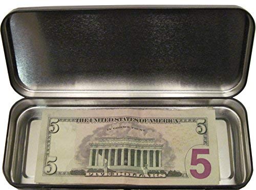 StuffIncase Single Mini Pencil Box, Platinum. Use as Pencil, Makeup, Jewelry, Gift, Candy, Favor or Birthday Gift Box