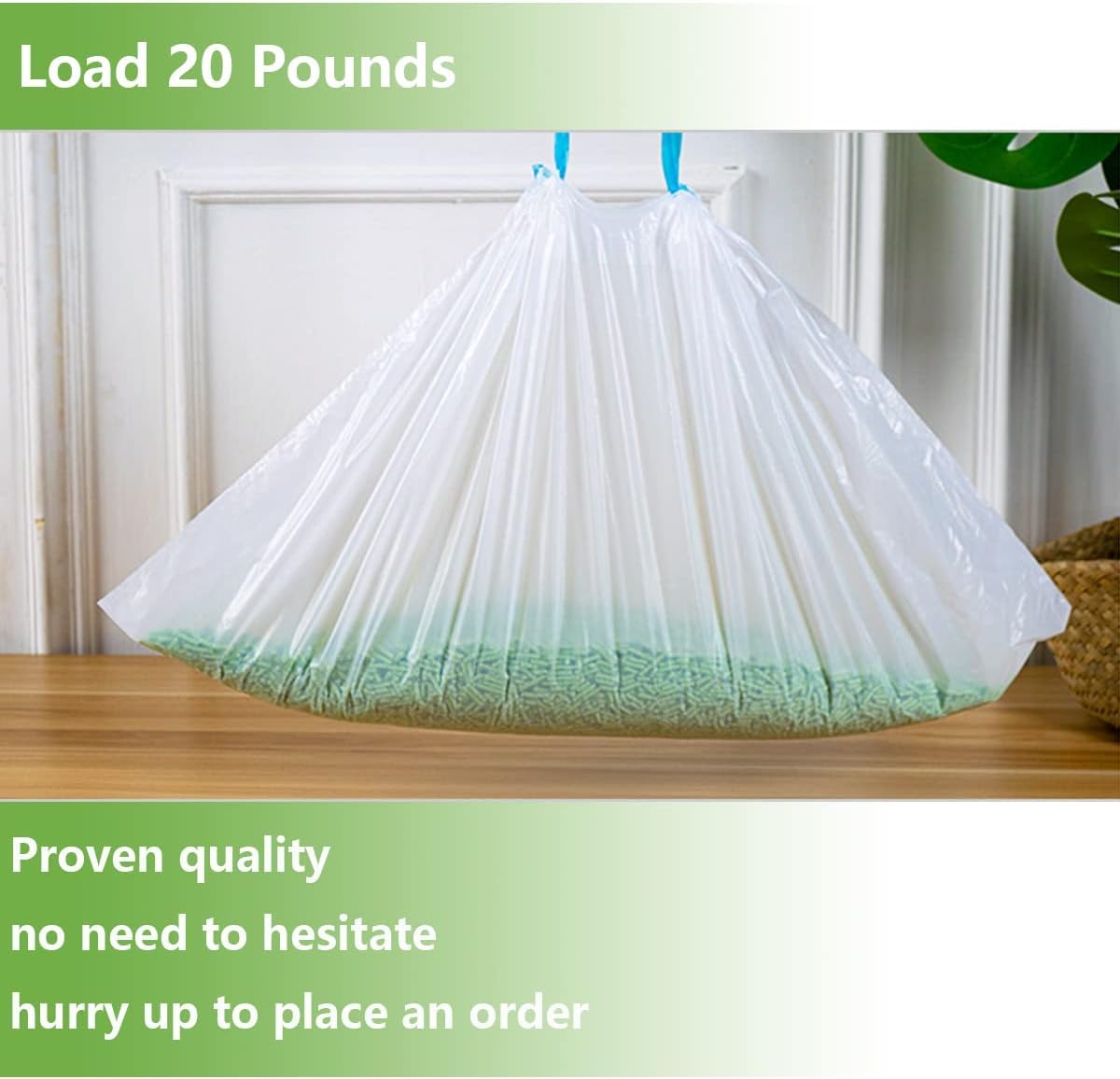 SIRAHOSI 12 Count Small Cat Litter Box Liners, Scratch-Resistant, Waterproof, No More Messes
