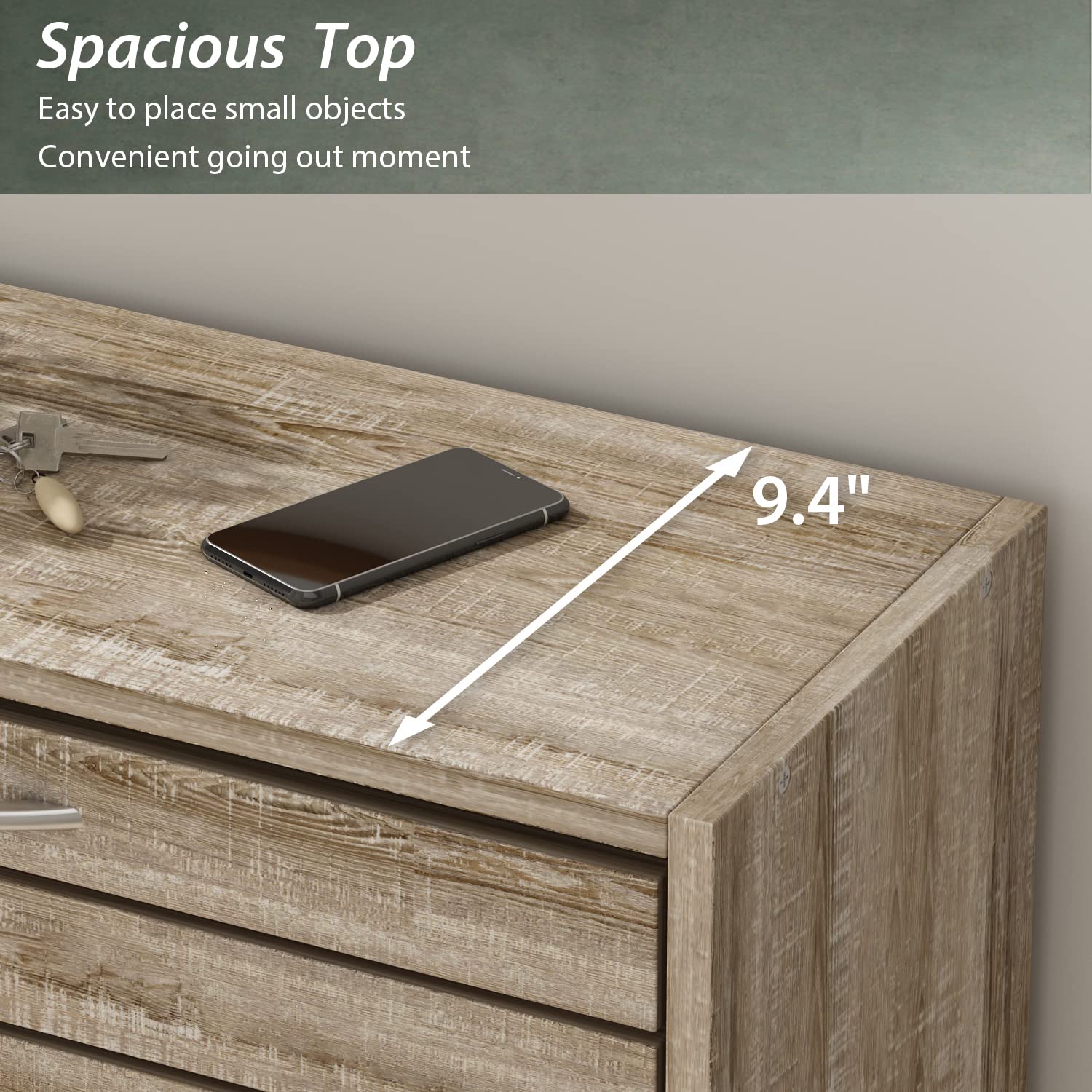 FUFU&GAGA Shoe Storage Cabinet with 2 Flip Drawers for Entryway, Modern, Freestanding Rack Organizer (22.4”W x 9.4”D x 29.5”H) (Light Brown)