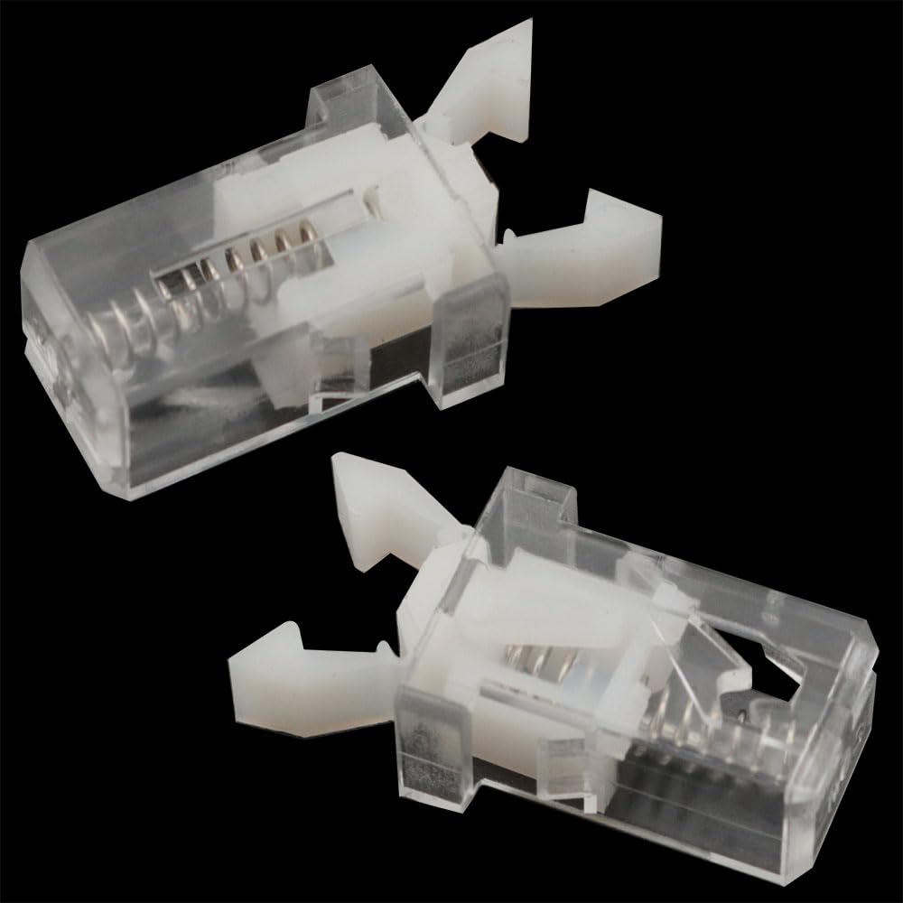 JJHXSM 20PCS 6.9x7.8x21mm Transparent Switch Lock Plastic Buckle Bin Push Button Bin Lock Replacement Spare Part Touch Top Bin Lock Repair Clip Buckle Suitable for Bins and Cup Holder Lids