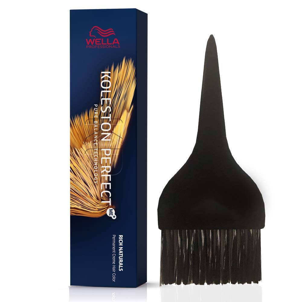 Koleston Perfect Me+ Pure Naturals Permanent Hair Colour Cream and Tint Brush (Bundle 2 items) No. (7/18 Medium Blonde/Ash Pearl, 60 ml)
