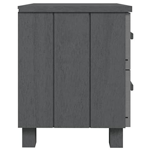 Makastle Nightstands Set of 2, Farmhouse End Tables Set of 2, Solid Wood Sofa Side Table Accent Table with 2 Drawers, Bedside Table for Bedroom Living Room, 15.7"x13.8"x17.5"