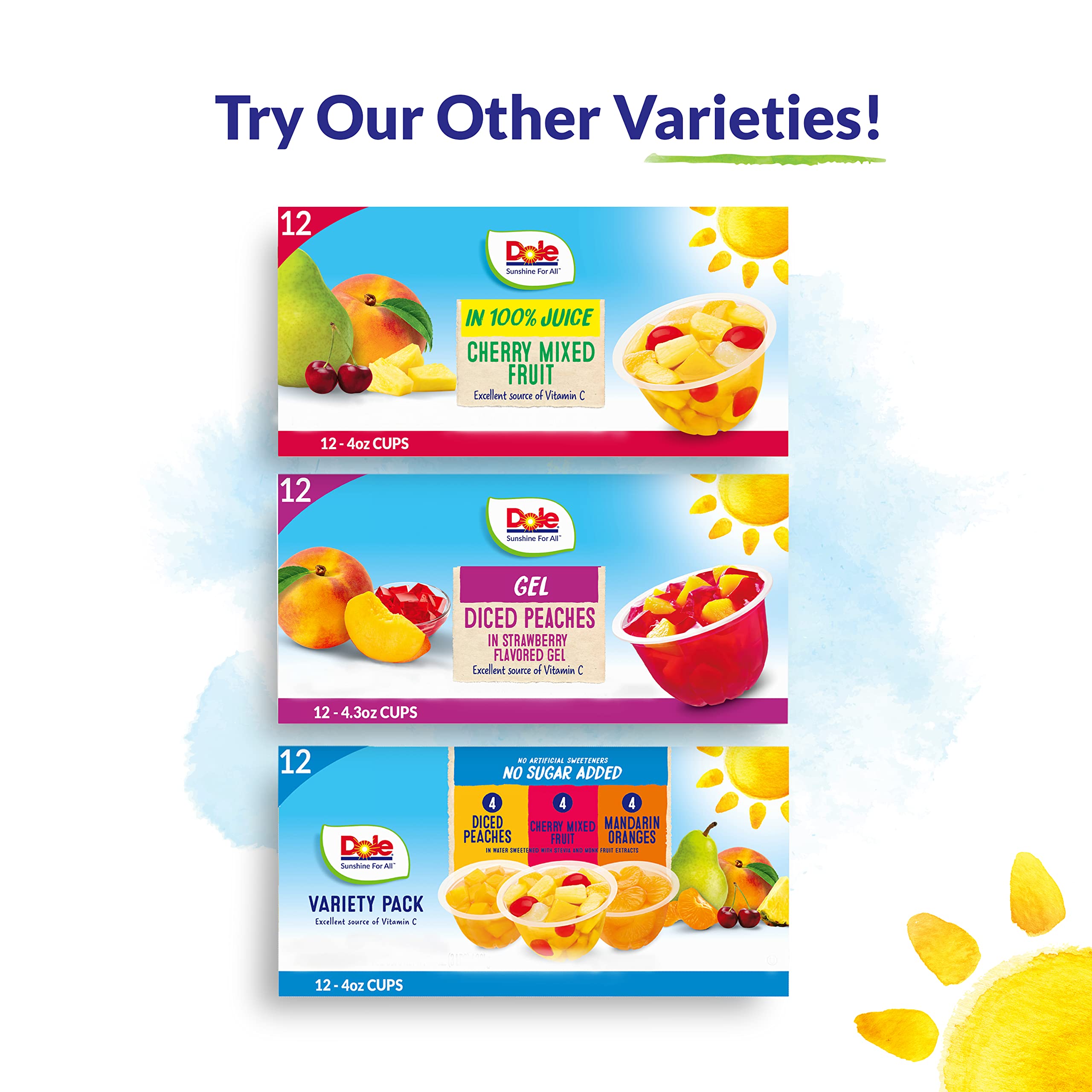 Dole Fruit Bowls Pineapple Tidbits & Tropical Fruit in 100% Juice Snacks, 4oz 12 Total Cups, Gluten & Dairy Free, Bulk Lunch Snacks for Kids & Adults