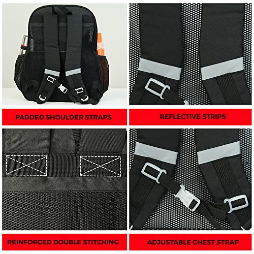 SHYLERO Mesh Backpack XXL (36L) - Lightweight Heavy-Duty Clear Backpack Made of Reinforced 3D Mesh - H19.6 xW15 xD7