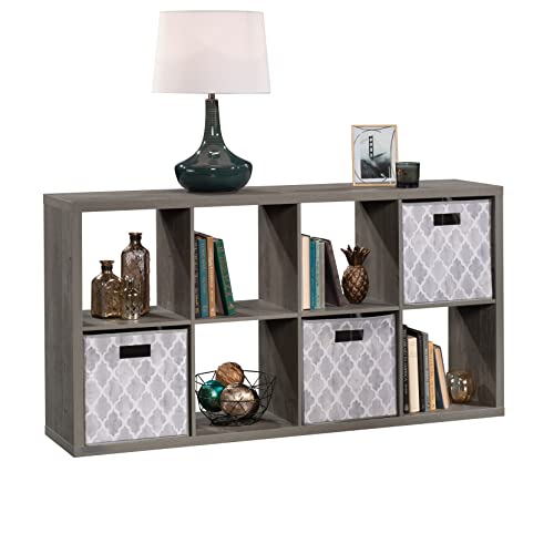 Sauder Miscellaneous Storage 8-Cube Organizer, L: 29.84" x W: 13.03" x H: 57.87", Mystic Oak