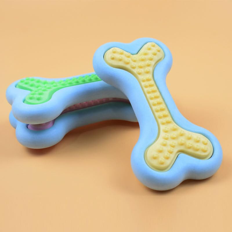 Rubber Toy for Puppy Teeth Cleaning - Interactive, Lightweight and Durable Pet Dental Health Chew Toy