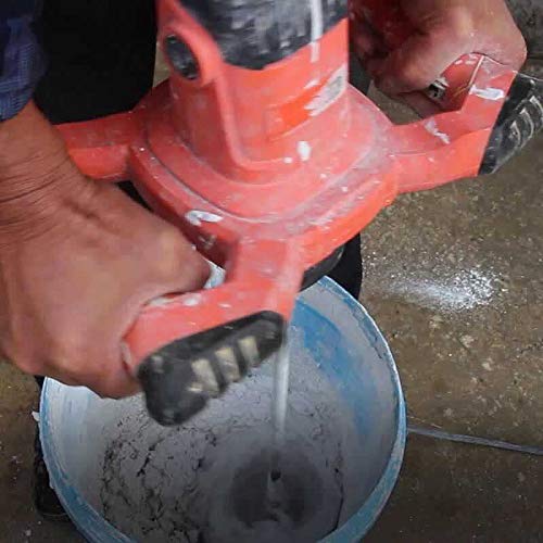 Electric Concrete Cement Mixer, Handheld Tile Mortar Mixer, Concrete Paint Mixing Machine, 6 Adjustable Speed, Mud Drill for Mixing Grout Plaster Stirring Tool 110V 2100W