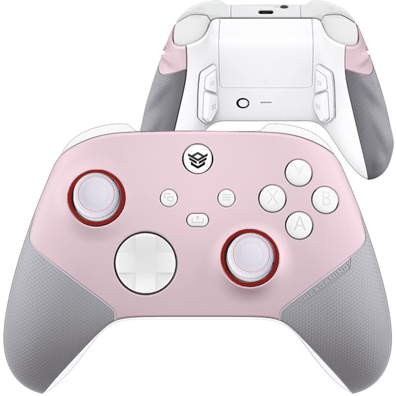 HEXGAMING ULTRA X Wireless Controller for Xbox Series X & S, for Xbox One, and for Windows 7/8/10-4 Remappable Back Buttons - Adjustable Triggers - Interchangeable Thumbsticks - 6 Profiles - Pink