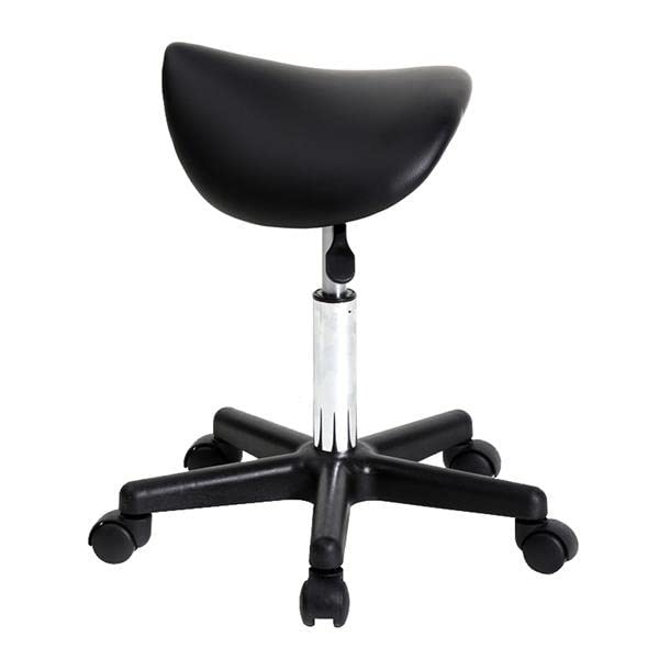 LLAMN Bar Stool Saddle Stool Plastic Flat Feet Rotation Bar Stool Black Spa Tattoo Massage Salon Furniture