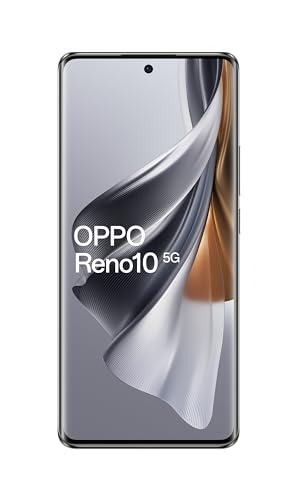 OPPO Reno10 Dual-SIM 256GB ROM + 8GB RAM (Only GSM | No CDMA) Factory Unlocked 5G Smartphone (Silvery Grey) - International Version