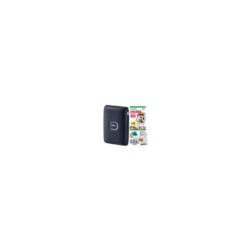 Fujifilm Instax Mini Link2 Instant Smartphone Printer (Space Blue) Bundle with Instax Mini Twin Film Pack (20-Exposures) and Instax Film Kit (3 Items)