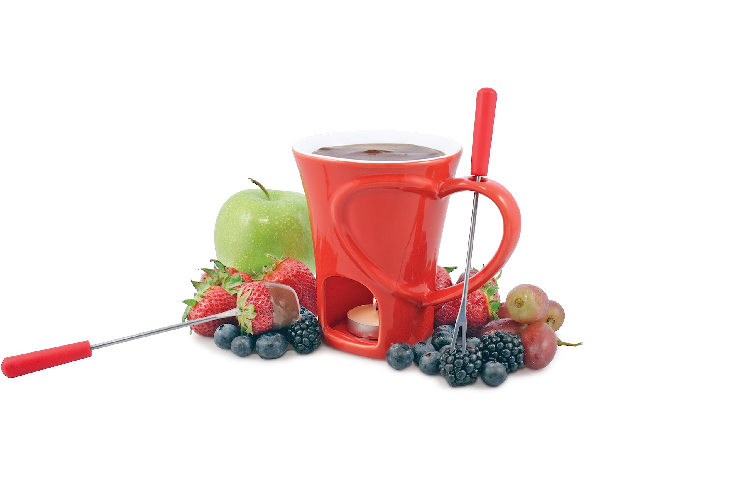Swissmar F12066 4-Piece Sweetheart Chocolate Fondue Mug Set