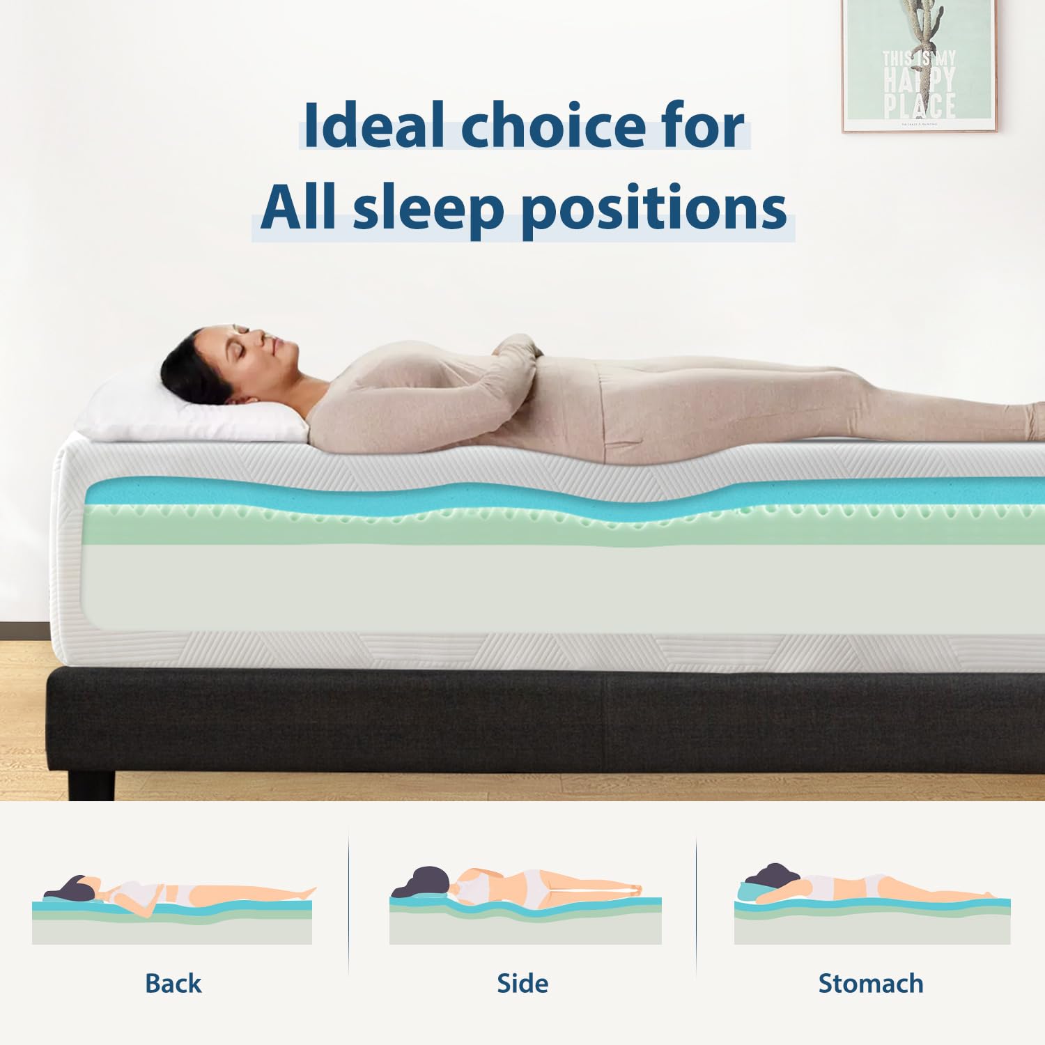ELEMUSE 15 Inch Queen Mattress