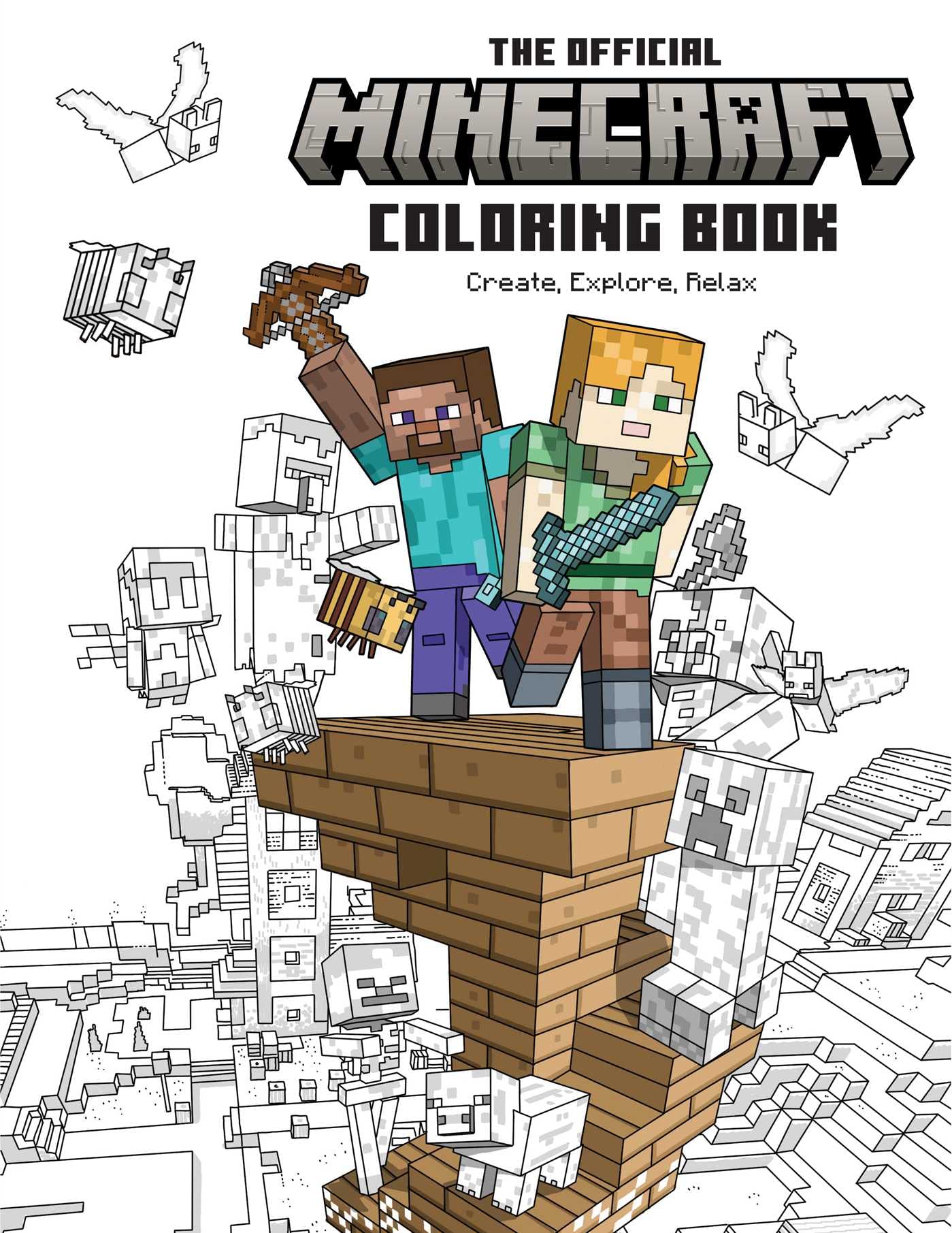 The Official Minecraft Coloring Book: Create, Explore, Relax!: Colorful Storytelling for Advanced Artists (Gaming)