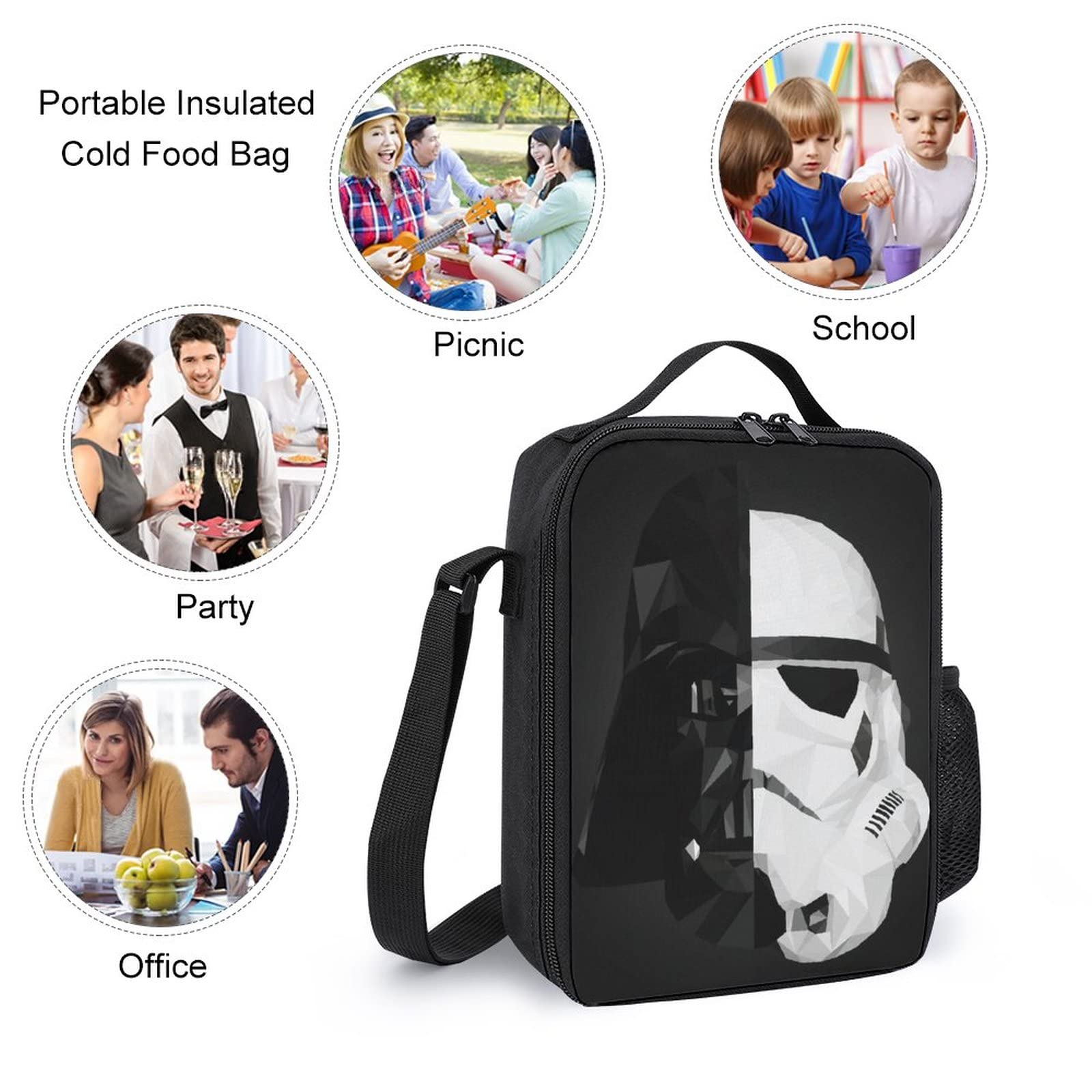 Fevedeco Stormtroper Cartoon Backpack Set 3 Pack Anime Junior Primary Schoolbag Lunch Box Pencil Case for Kids Shoulder Bags 17 Inch 3Pcs