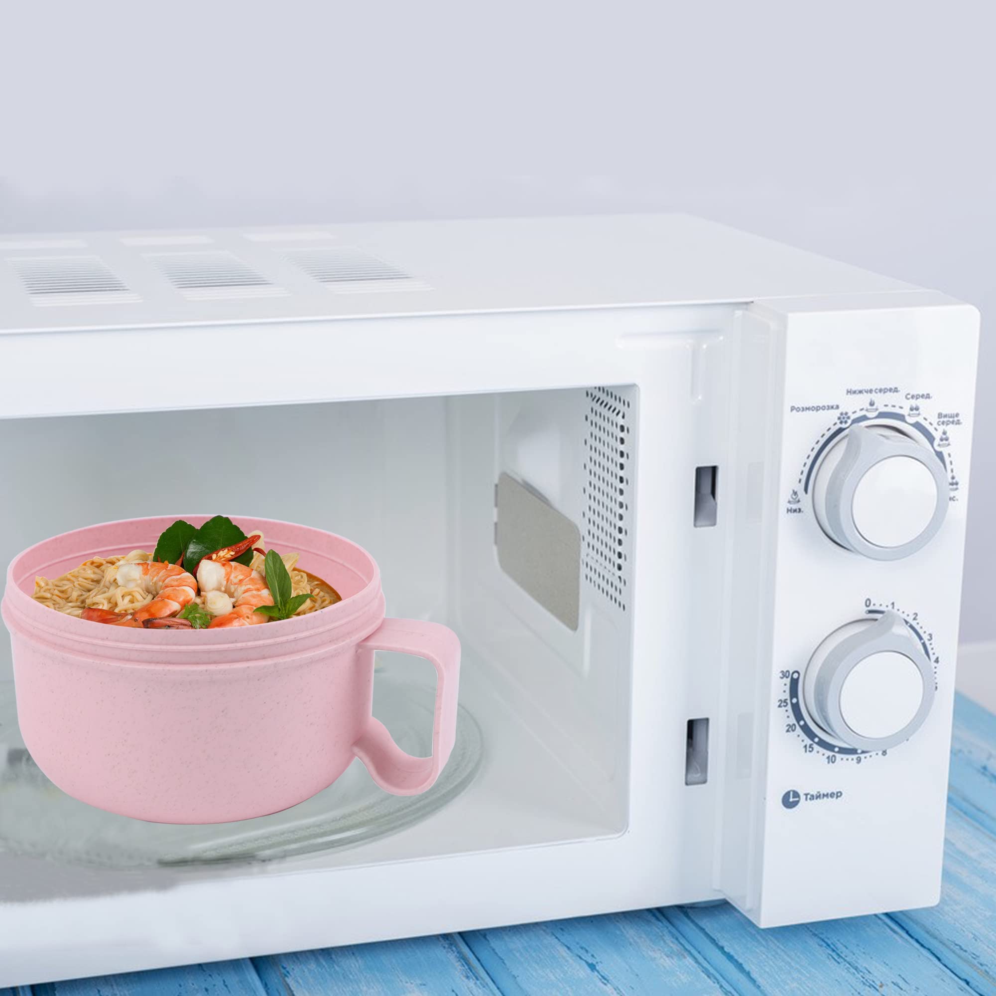 GMAEURL Microwave Ramen Bowl Cooker With Lid Instant Noodle Bowl Soup Bowl Bpa Free/Food Grade For Office College Dorm Room Instant Cooking Dishwasher Safe
